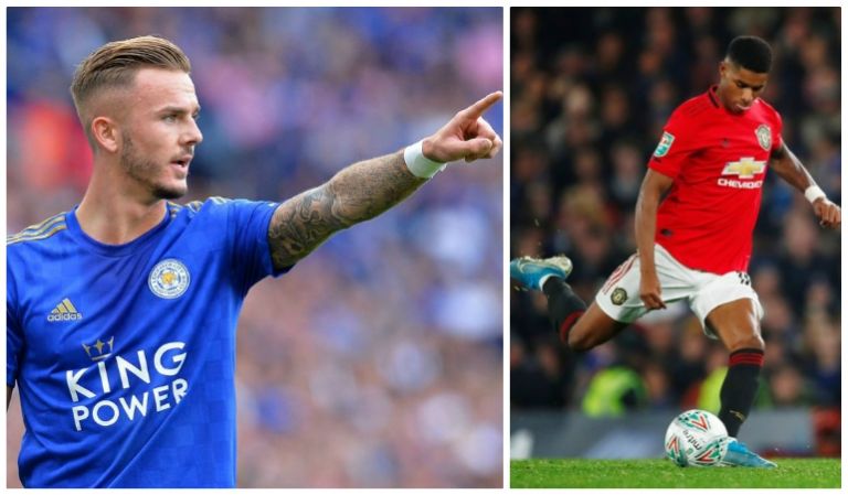 James Maddison admires Marcus Rashford free-kick against Chelsea