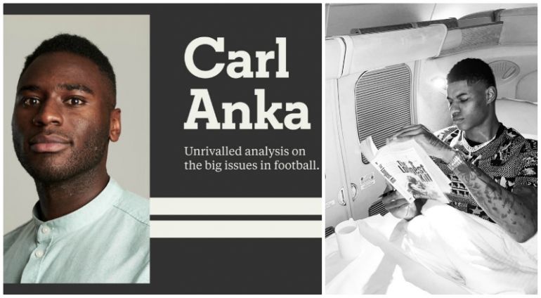 Marcus Rashford working on new book with The Athletic's Carl Anka