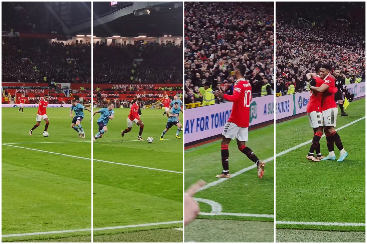 View from the stands: Rashford’s exceptional goal