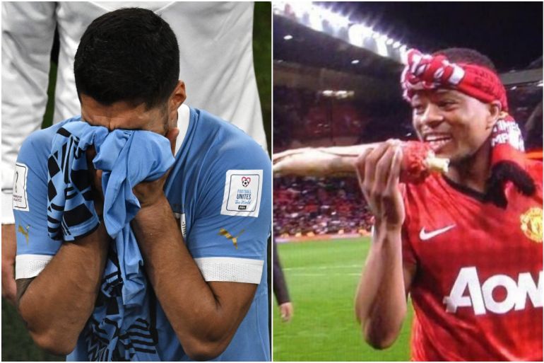 Patrice Evra revels in Luis Suarez heartache as Uruguay crash out