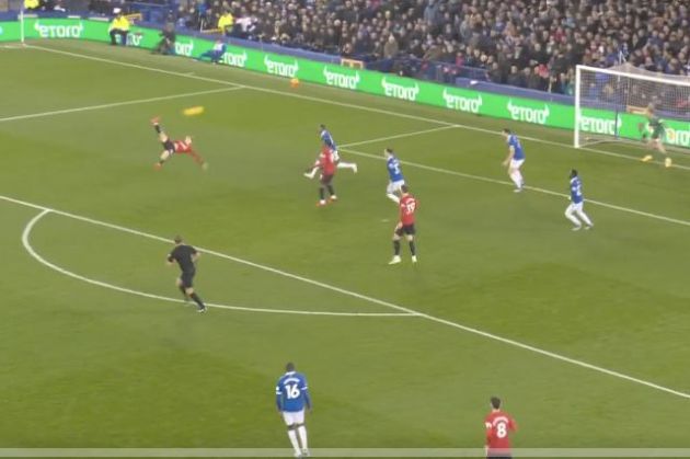 (Video) Alejandro Garnacho scores sensational overhead kick vs Everton