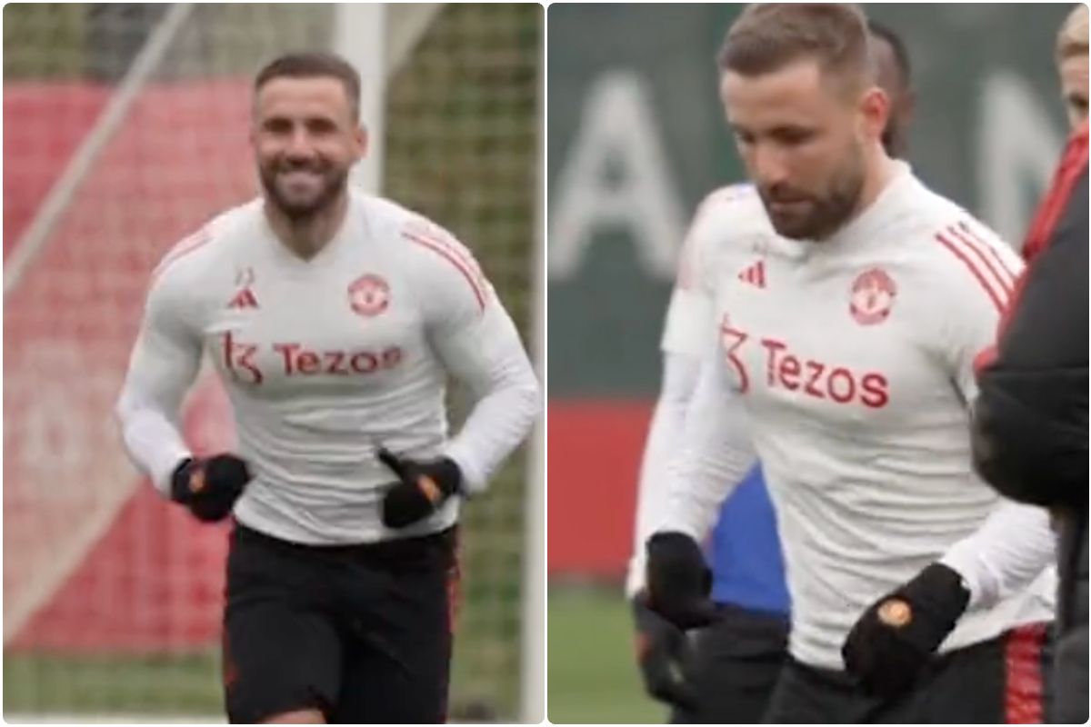 Luke Shaw returns to training ahead of trip to Everton