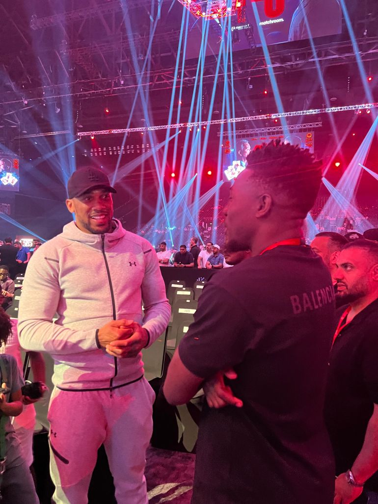 Andre Onana meets Anthony Joshua at 5v5 Saudi Arabia boxing event